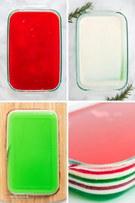 Layered Gelatin for Christmas