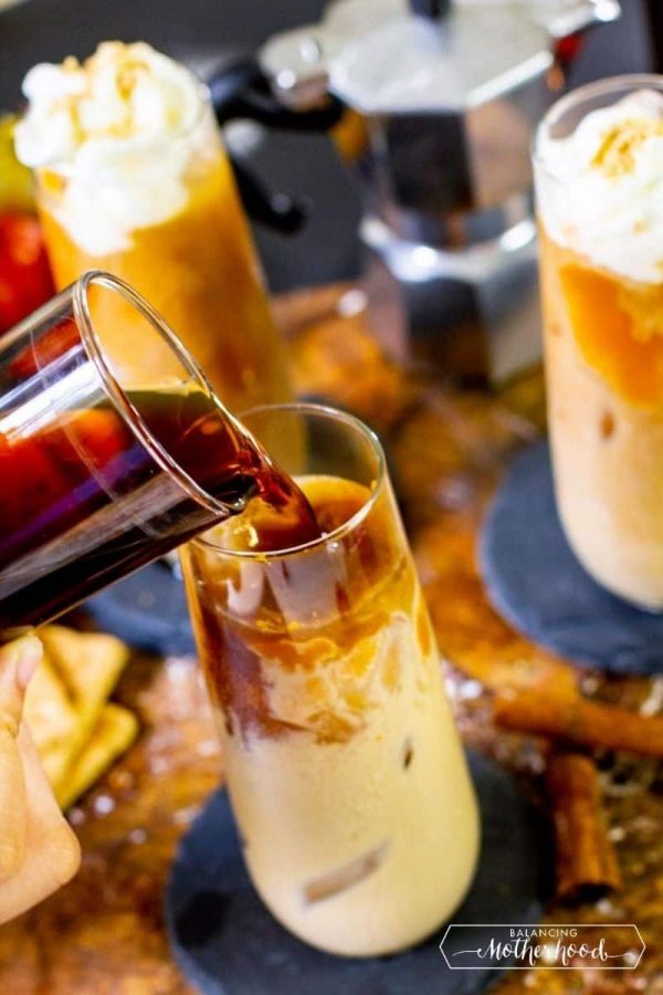 Iced Pumpkin Spice Latte - Balancing Motherhood
