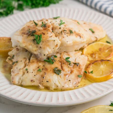Cod with Lemon Butter Sauce - Balancing Motherhood